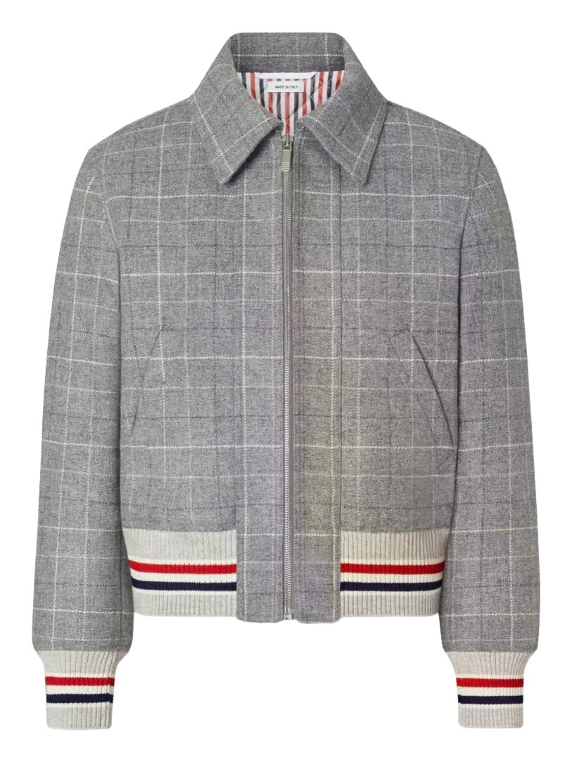 THOM BROWNE Thom Browne Windowpane Tweed Pencil Skirt