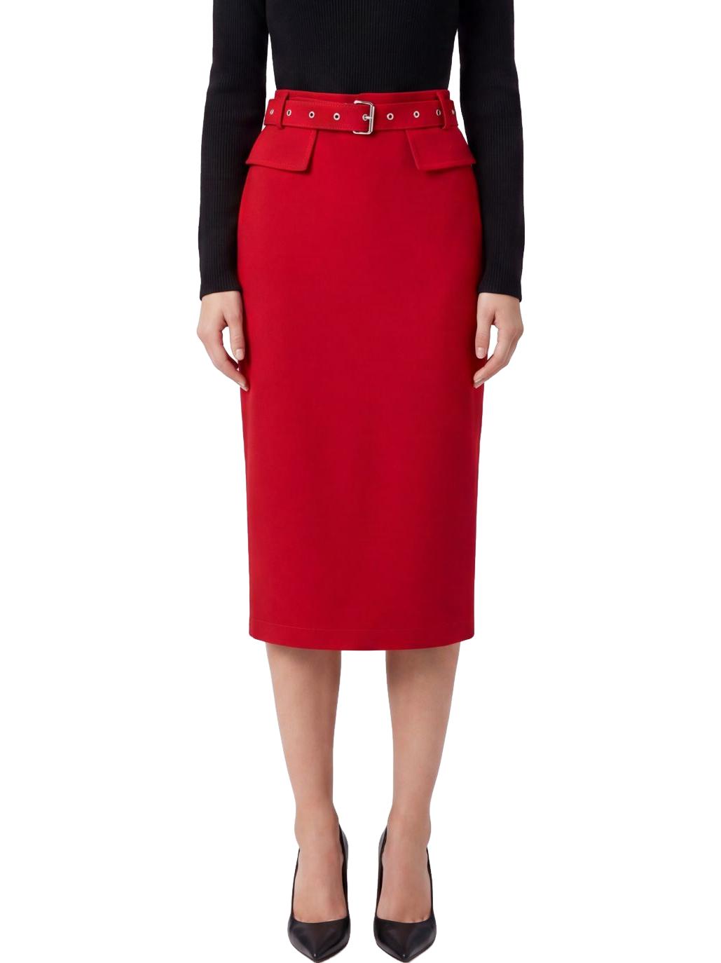 PINKO Pinko High-Waisted Cady Pencil Midi Skirt