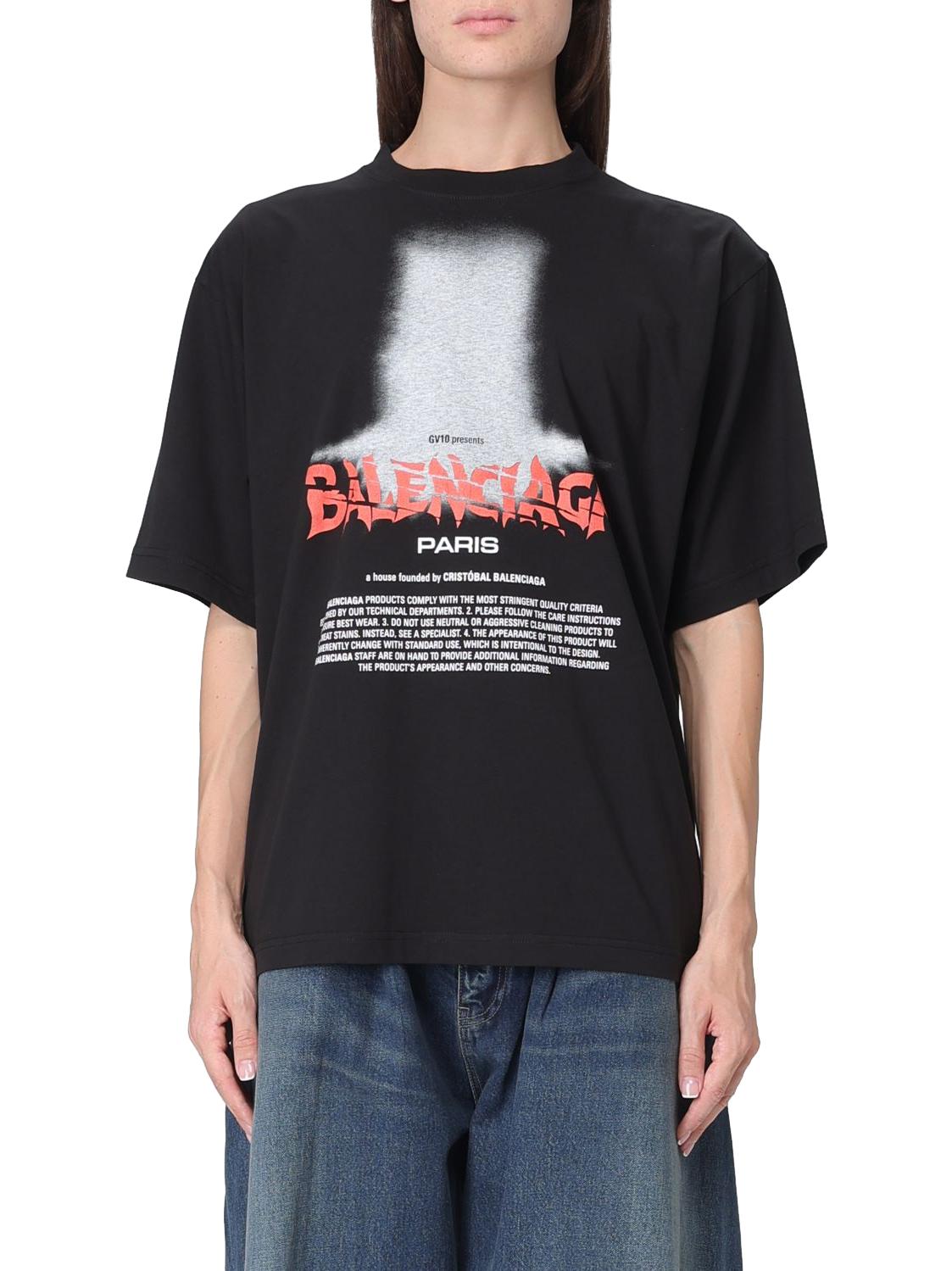 BALENCIAGA Balenciaga Relaxed Fit Cotton T-Shirt with Graffiti Print