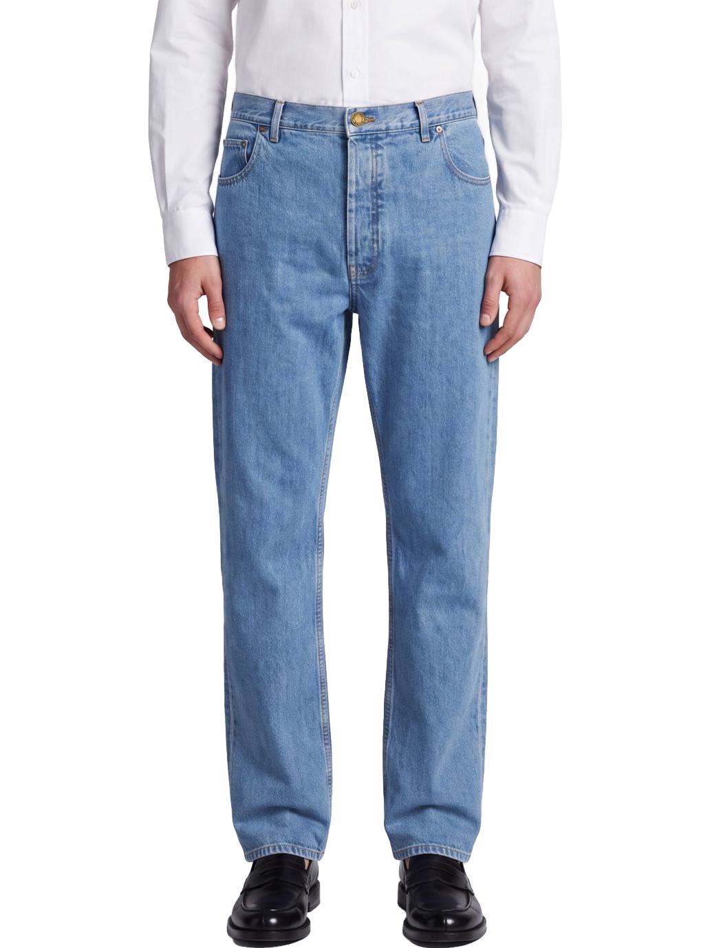 THOM BROWNE Thom Browne Straight Fit Cotton Denim Jeans