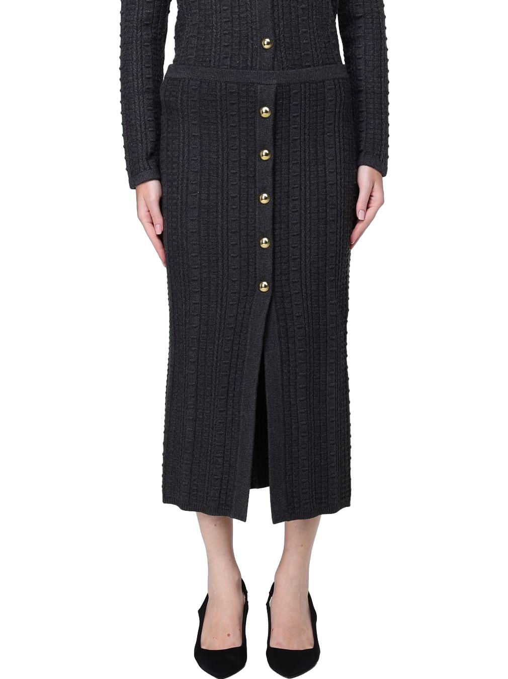 TWINSET Twinset Ribbed-Knit Midi Pencil Skirt