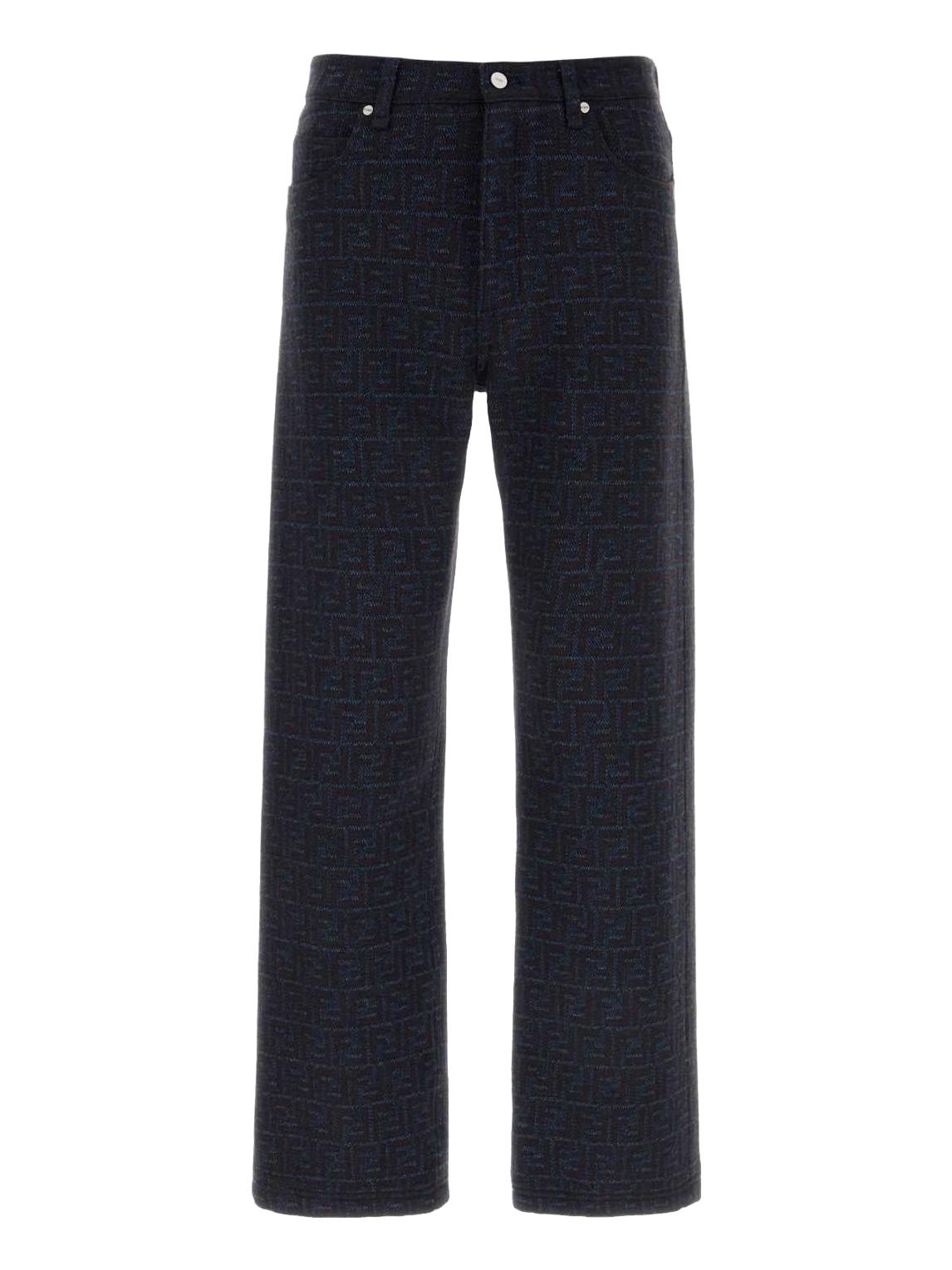 BALMAIN monogram-jacquard denim shirt