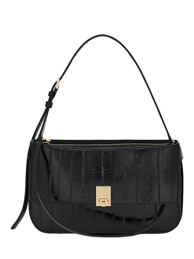 SALVATORE FERRAGAMO Ferragamo Cara Eel Leather Shoulder Bag