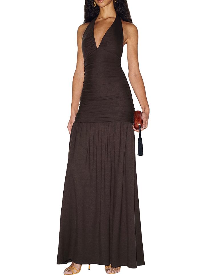REFORMATION Reformation Hugo Ruched Knit Maxi Dress