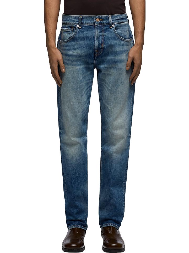 7 FOR ALL MANKIND 7 For All Mankind Straight Fit Cotton Blend Jeans
