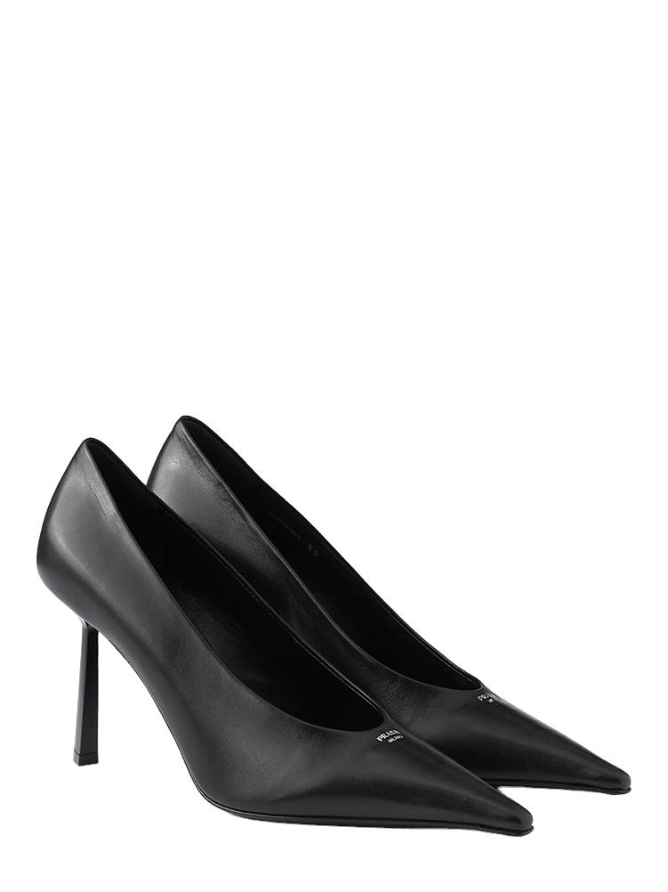 PRADA Prada Pointed-Toe Leather Pumps