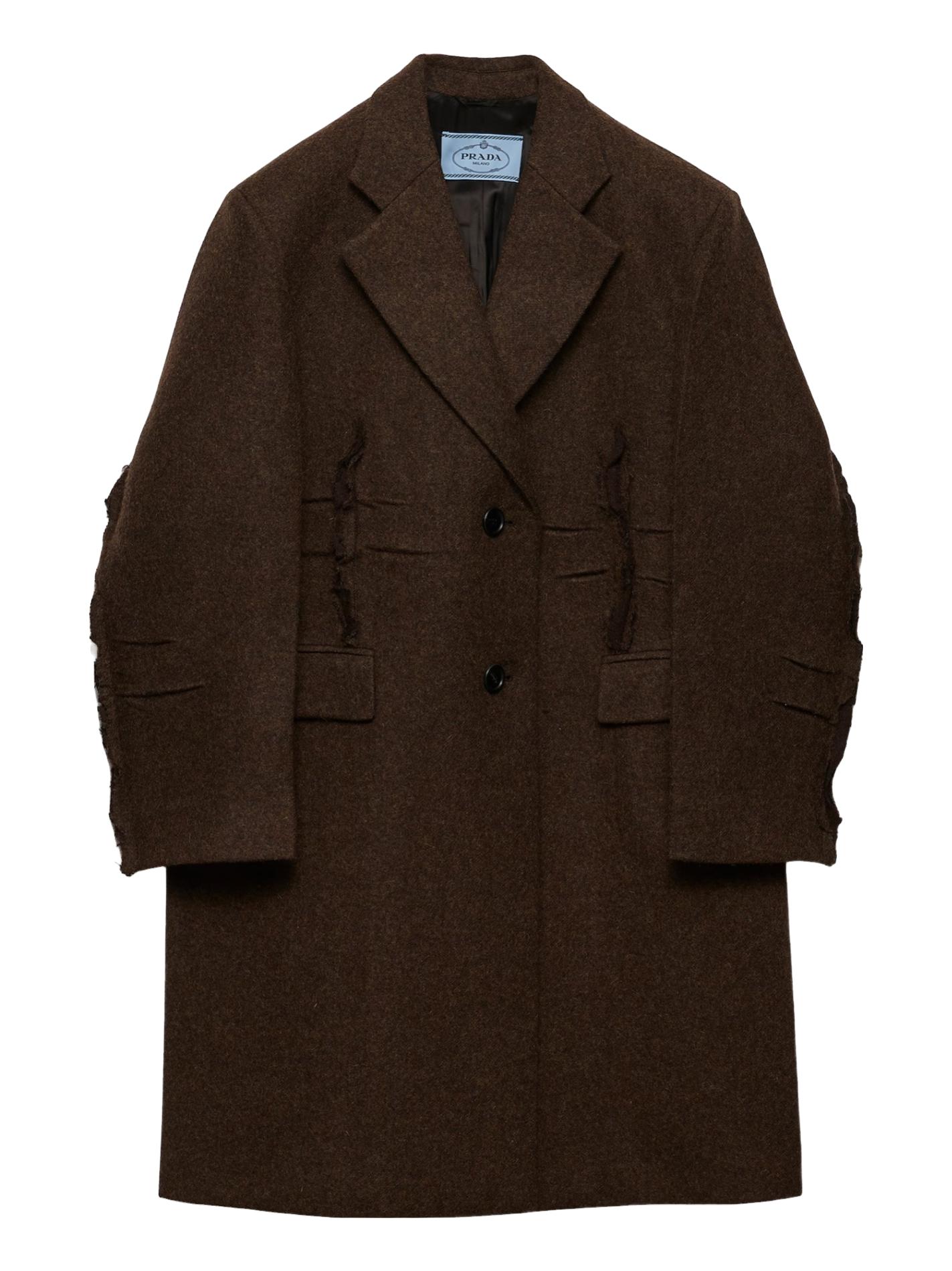 PRADA Prada Single-Breasted Shetland Wool Coat