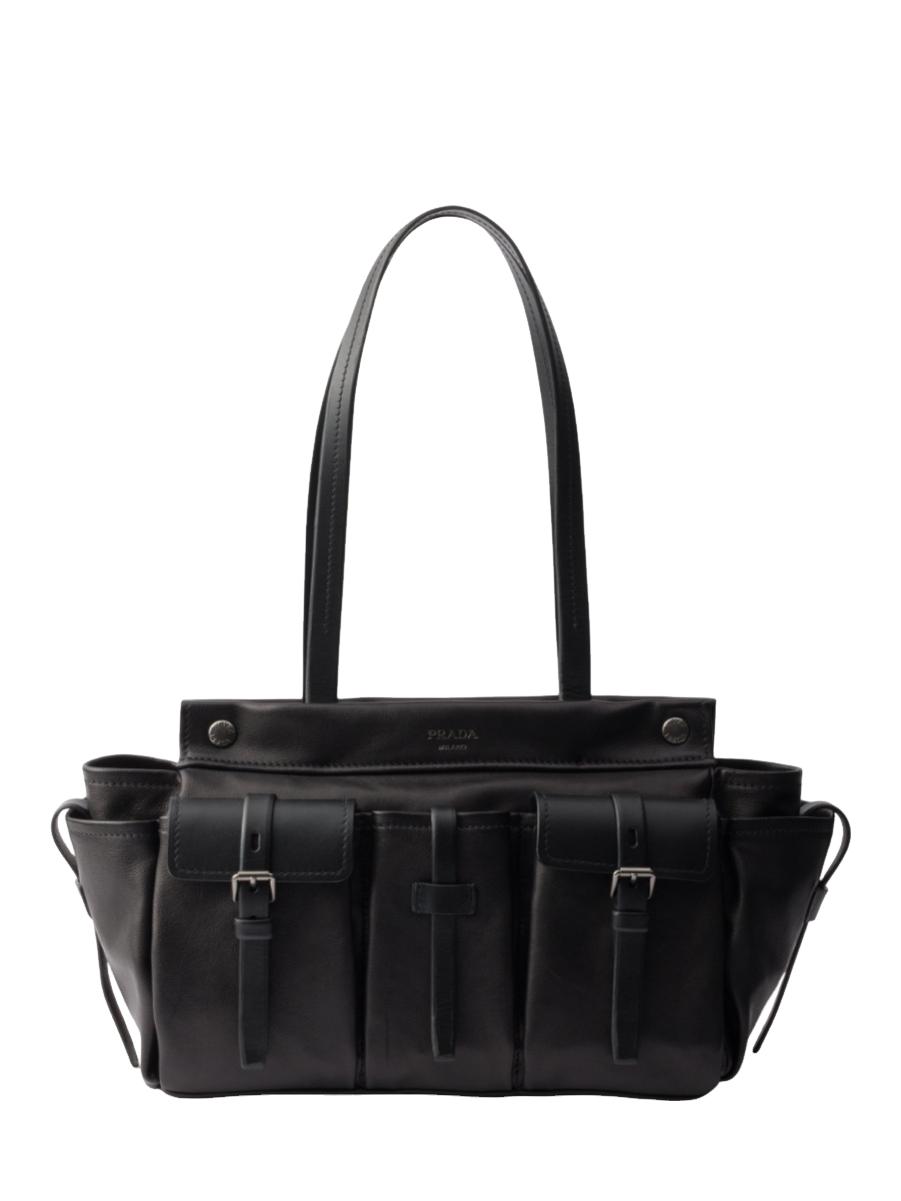 PRADA Prada Route Large Leather Tote Bag