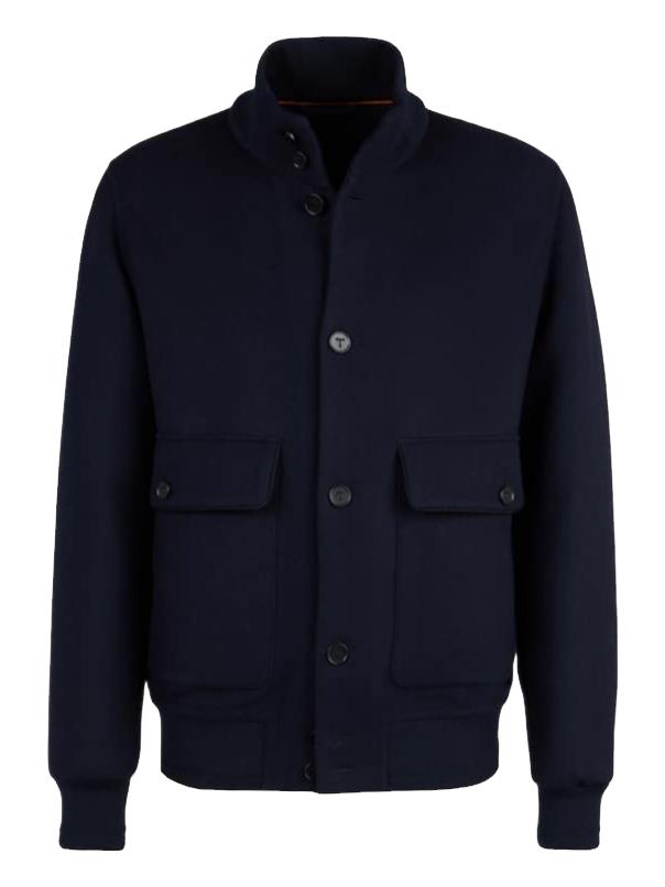 TOD'S Tod's Button-Up Bomber Jacket with Leather Trim