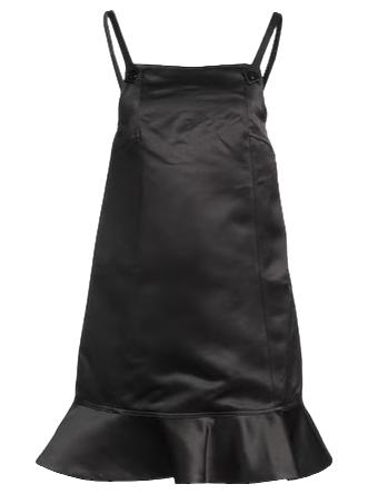 GANNI Ganni Satin Square Neck Sleeveless Mini Dress