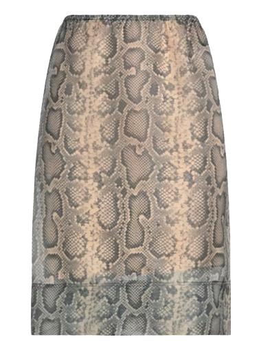 SPORTMAX Sportmax Snakeskin-Print Organza Midi Skirt