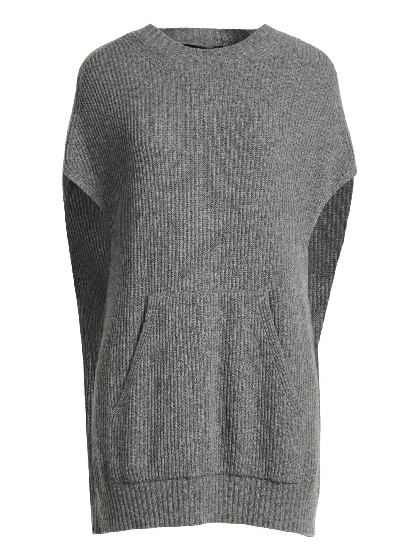 MAX MARA Weekend Max Mara Solid Color Knit Top with Kangaroo Pocket