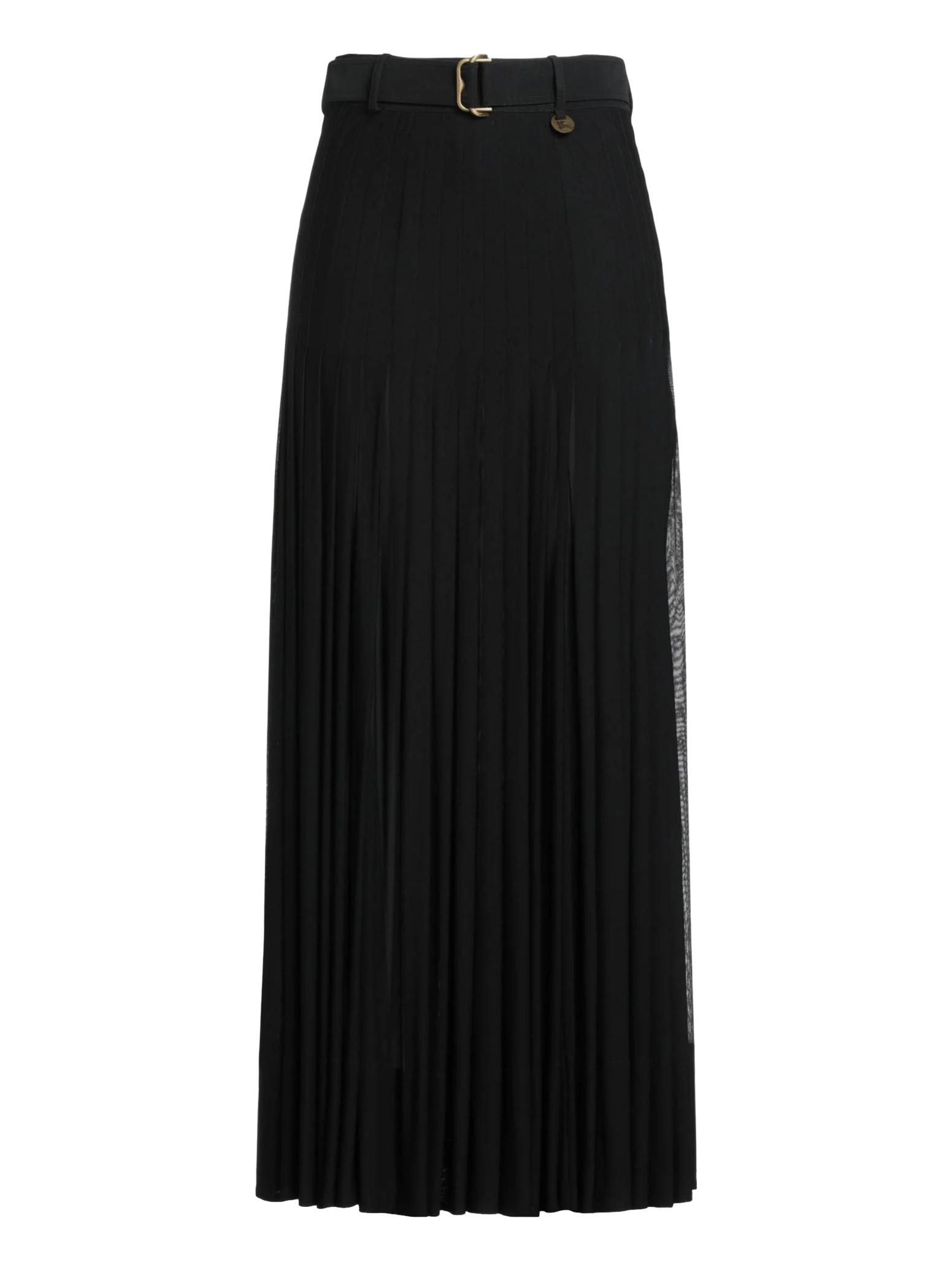 BURBERRY Burberry Pleated Maxi Skirt with Belt