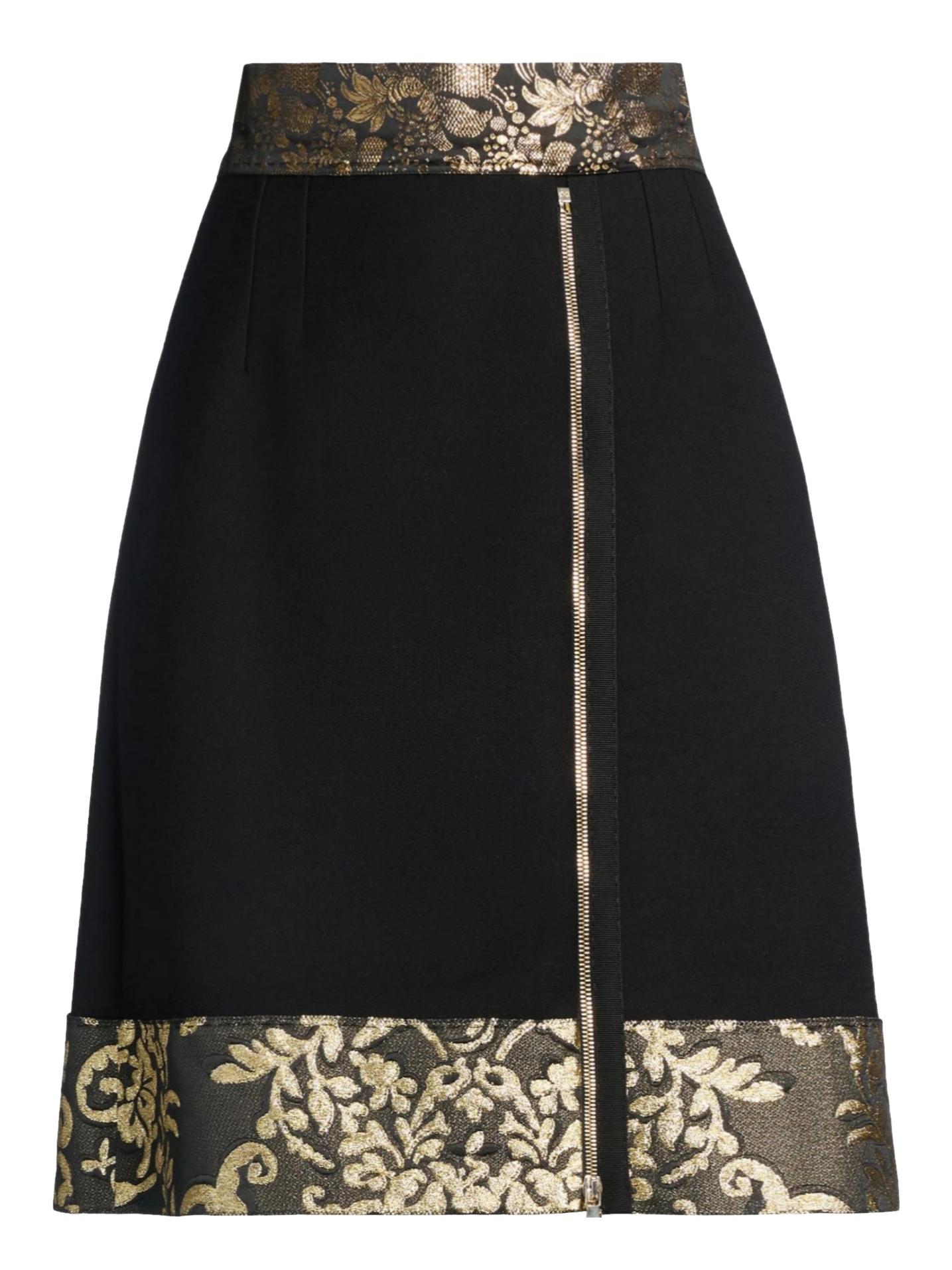 DOLCE & GABBANA Dolce & Gabbana Two-Tone Metallic Mini Skirt