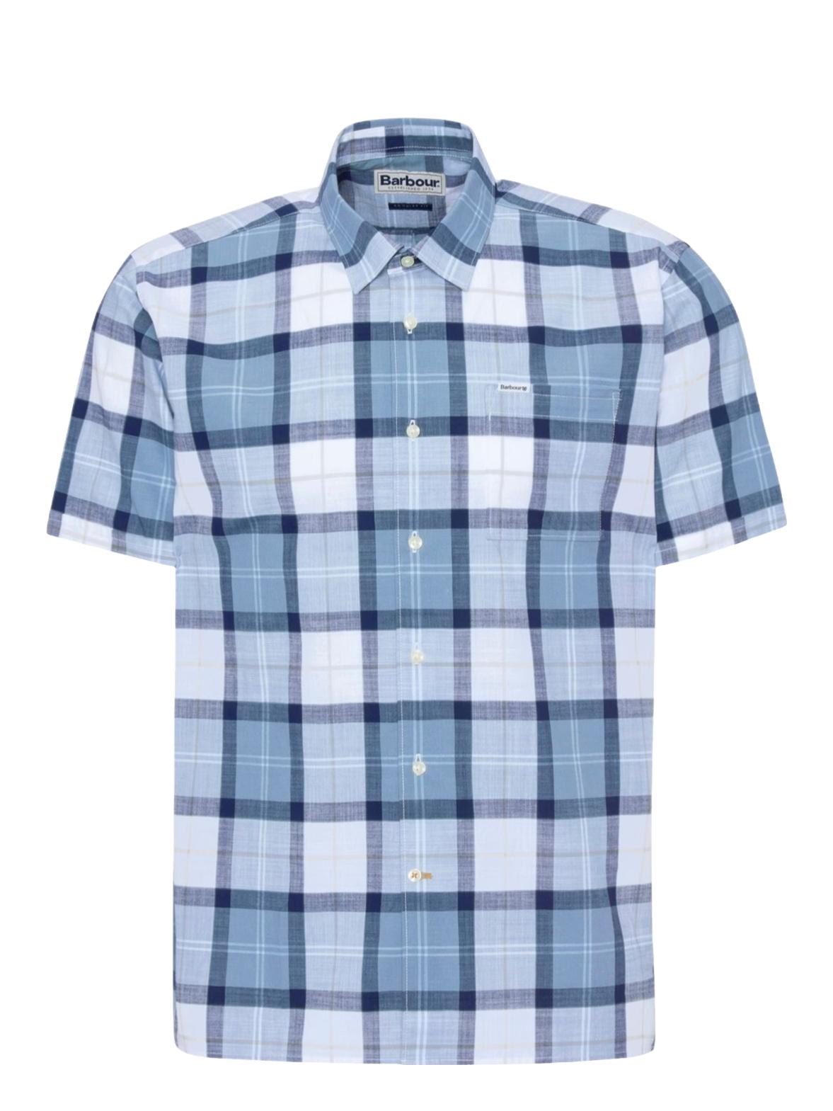 BARBOUR plaid short-sleeved shirt