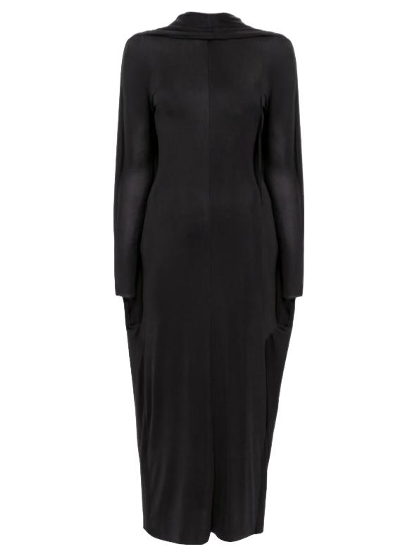 JACQUEMUS Jacquemus Long-Sleeved Draped Panel Midi Dress