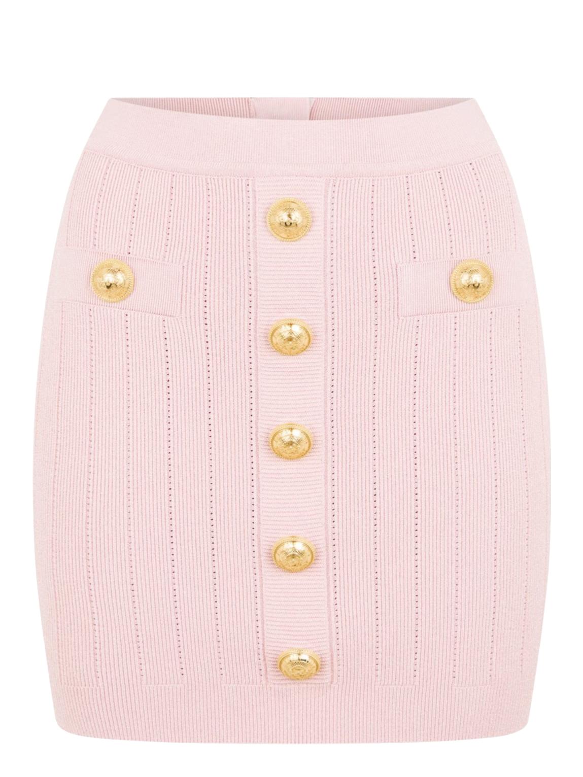 BALMAIN Balmain Knit Button-Down Mini Skirt