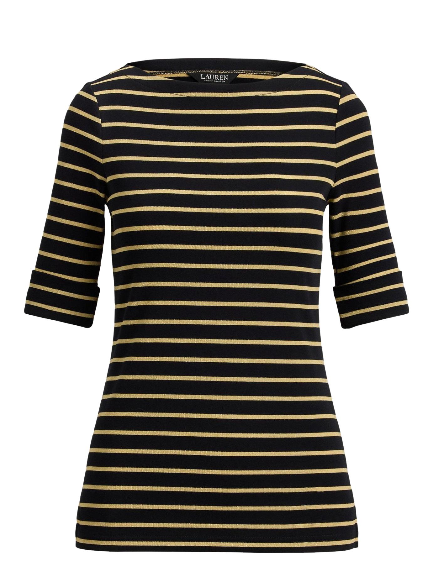 RALPH LAUREN Ralph Lauren Logo Striped T-Shirt