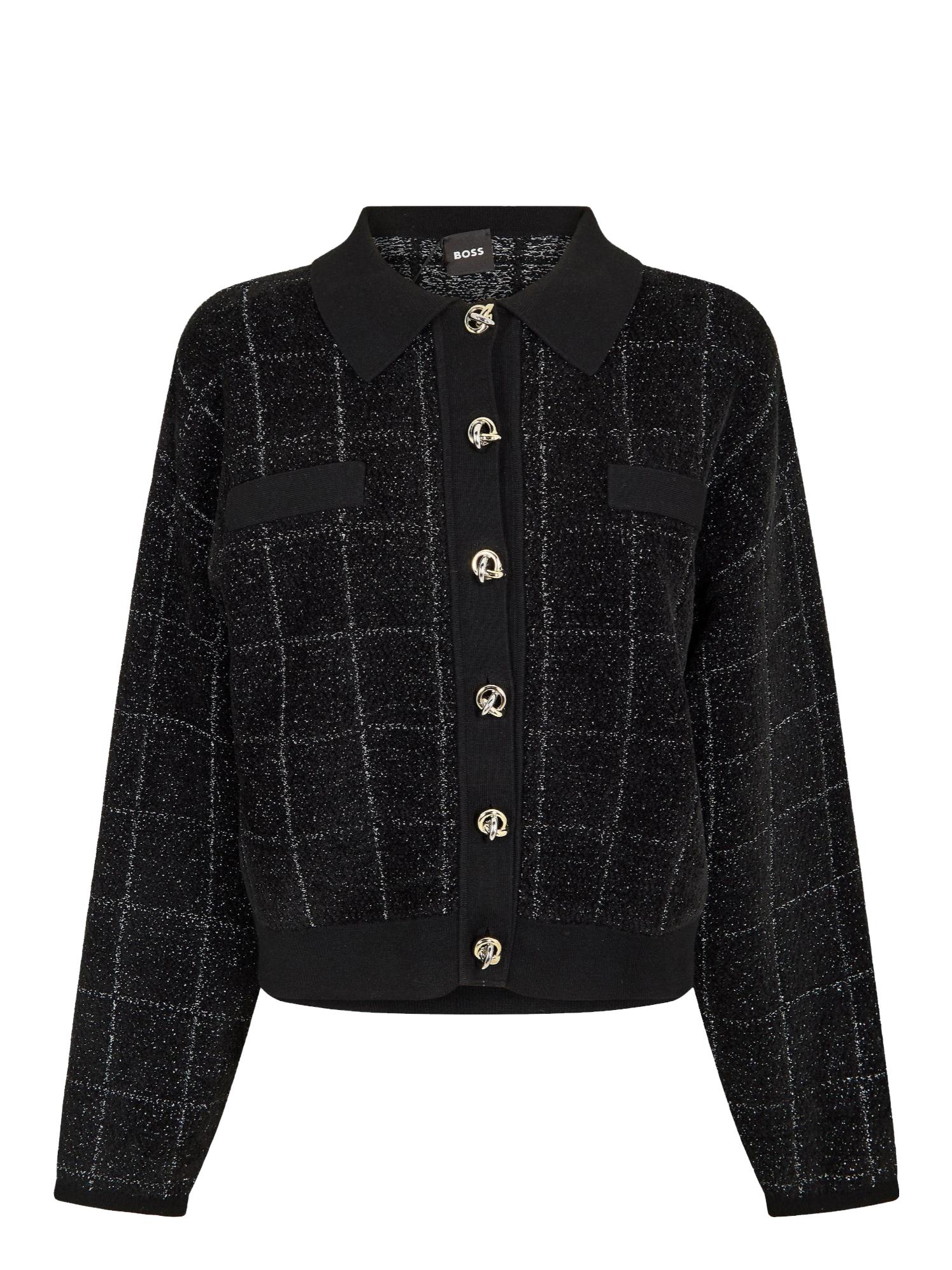 BURBERRY Burberry Checked Wool Blend Jacket with Crest Detail