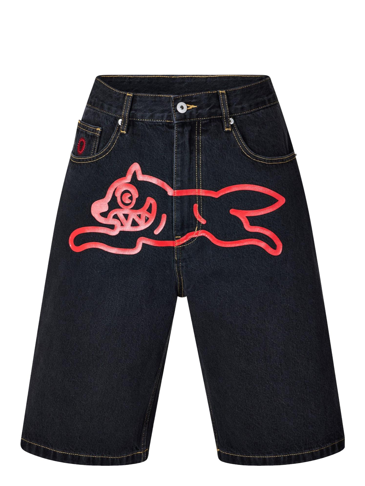 ICECREAM ICECREAM Denim Shorts with Embroidered Details