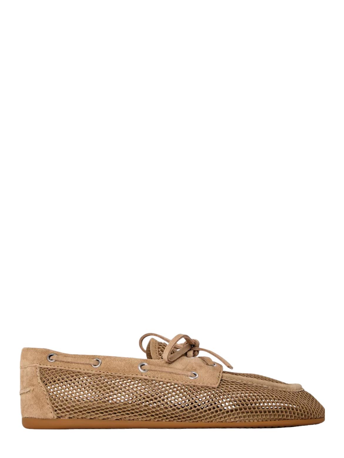 MIU MIU Miu Miu Lace-Up Front Mesh Flats