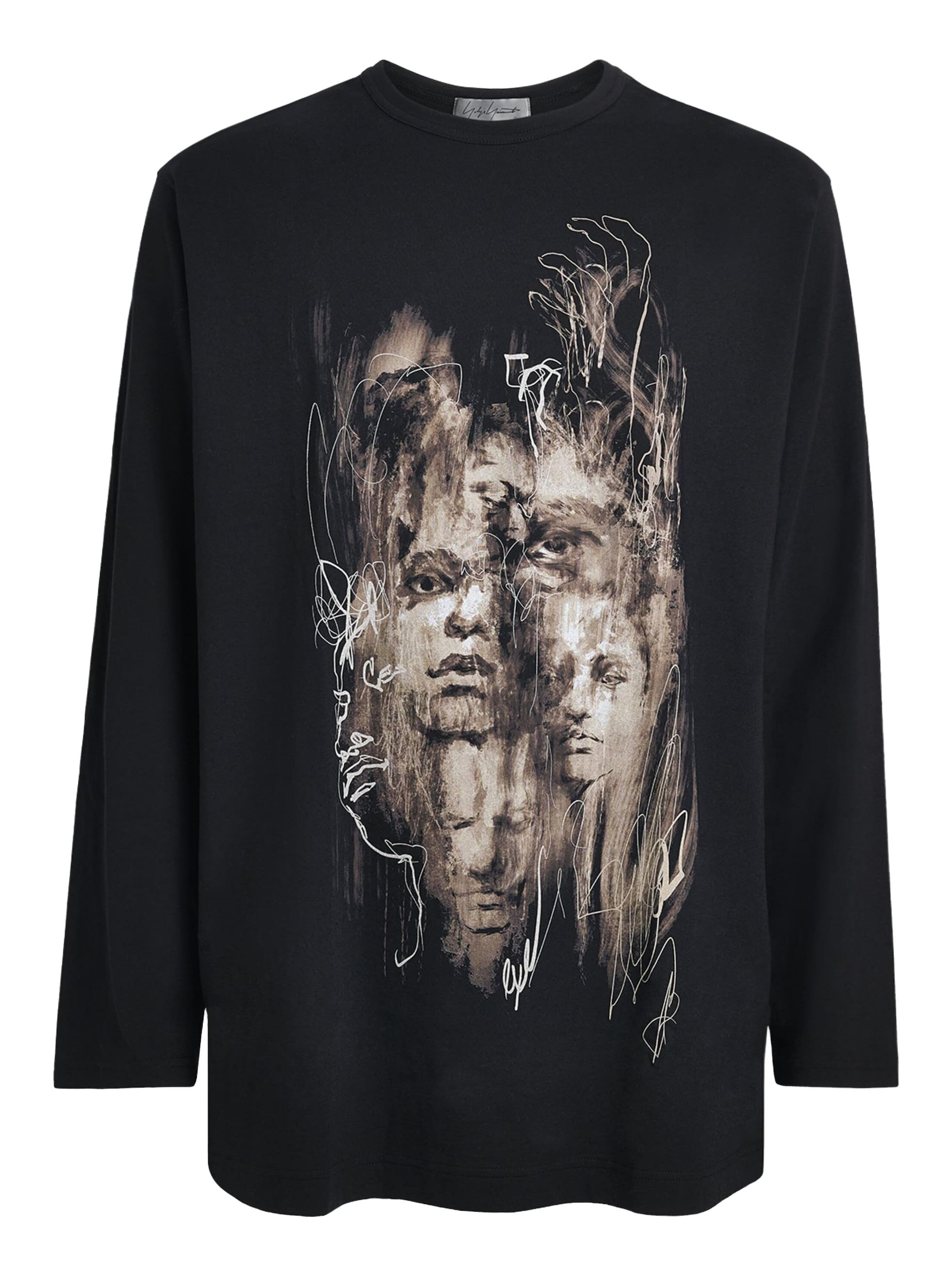 YOHJI YAMAMOTO cotton printed long-sleeve t-shirt
