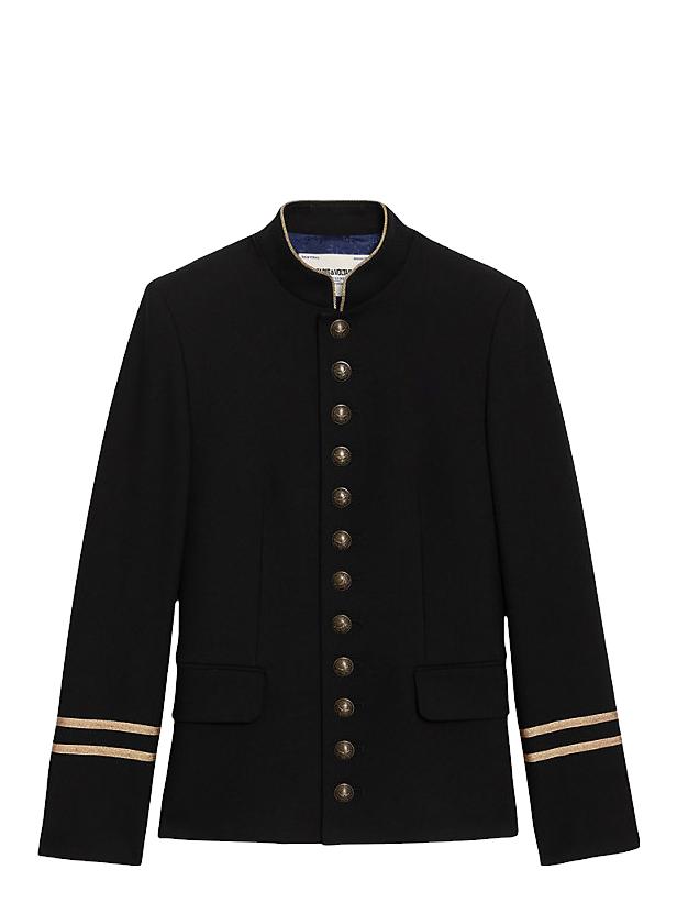 ZADIG&VOLTAIRE Zadig&Voltaire Vallo Officer Collar Stretch Woven Blazer