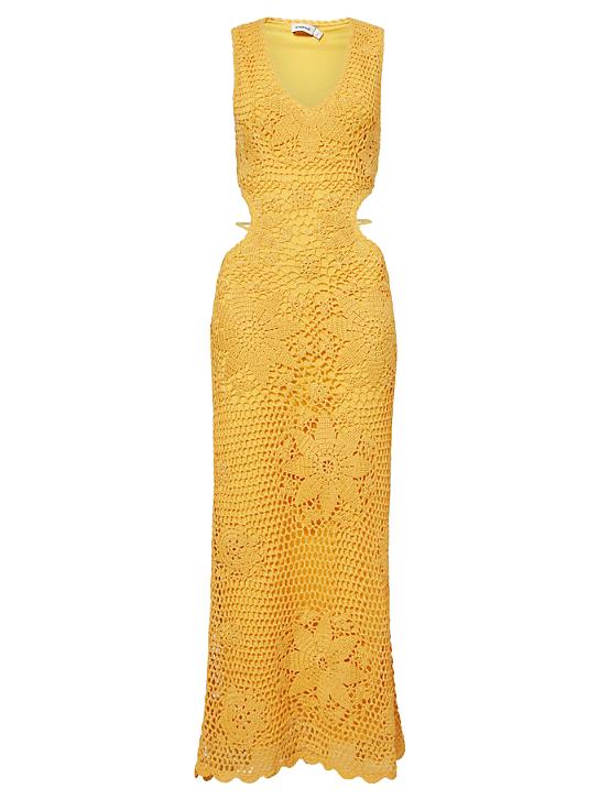 SIMKHAI SIMKHAI Lyla Crochet Cotton Midi Dress