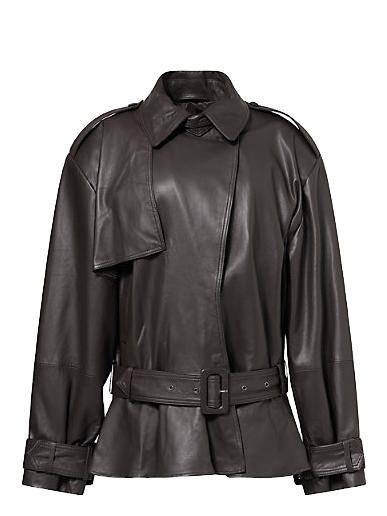 ROTATE BY BIRGER CHRISTENSEN Rotate Birger Christensen Belted Leather Biker Jacket