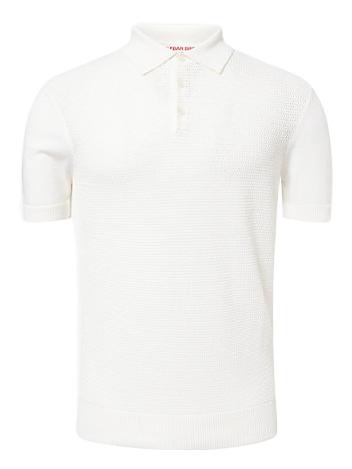 ORLEBAR BROWN burnham tie-knit silk and cotton polo shirt xxxl