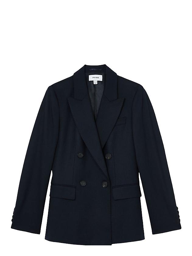REISS Reiss Solene Double-Breasted Wool-Blend Blazer