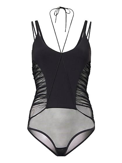 NENSI DOJAKA Nensi Dojaka Sheer-Panel Sleeveless Bodysuit
