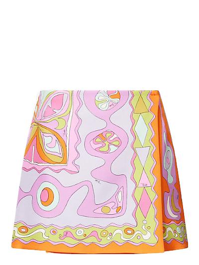 EMILIO PUCCI Pucci Printed Silk Mini Skirt
