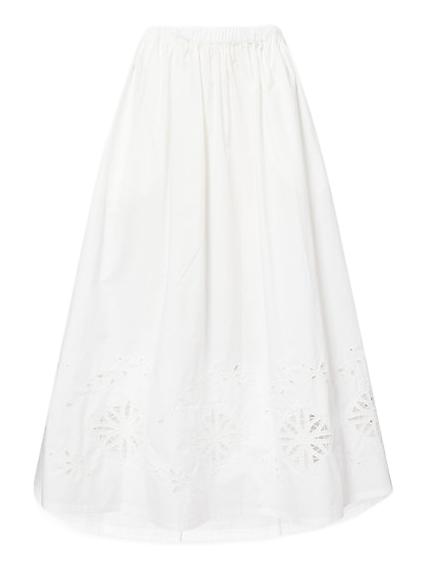JENNI KAYNE Jenni Kayne Embroidered Cotton Midi Skirt