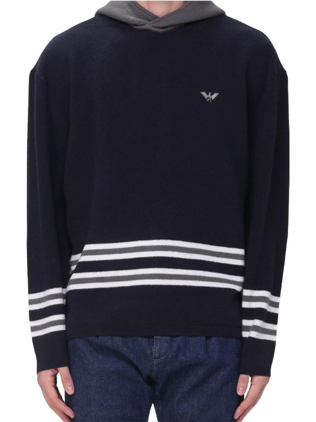 EMPORIO ARMANI Emporio Armani Eagle Embroidered Long-Sleeved Polo Shirt