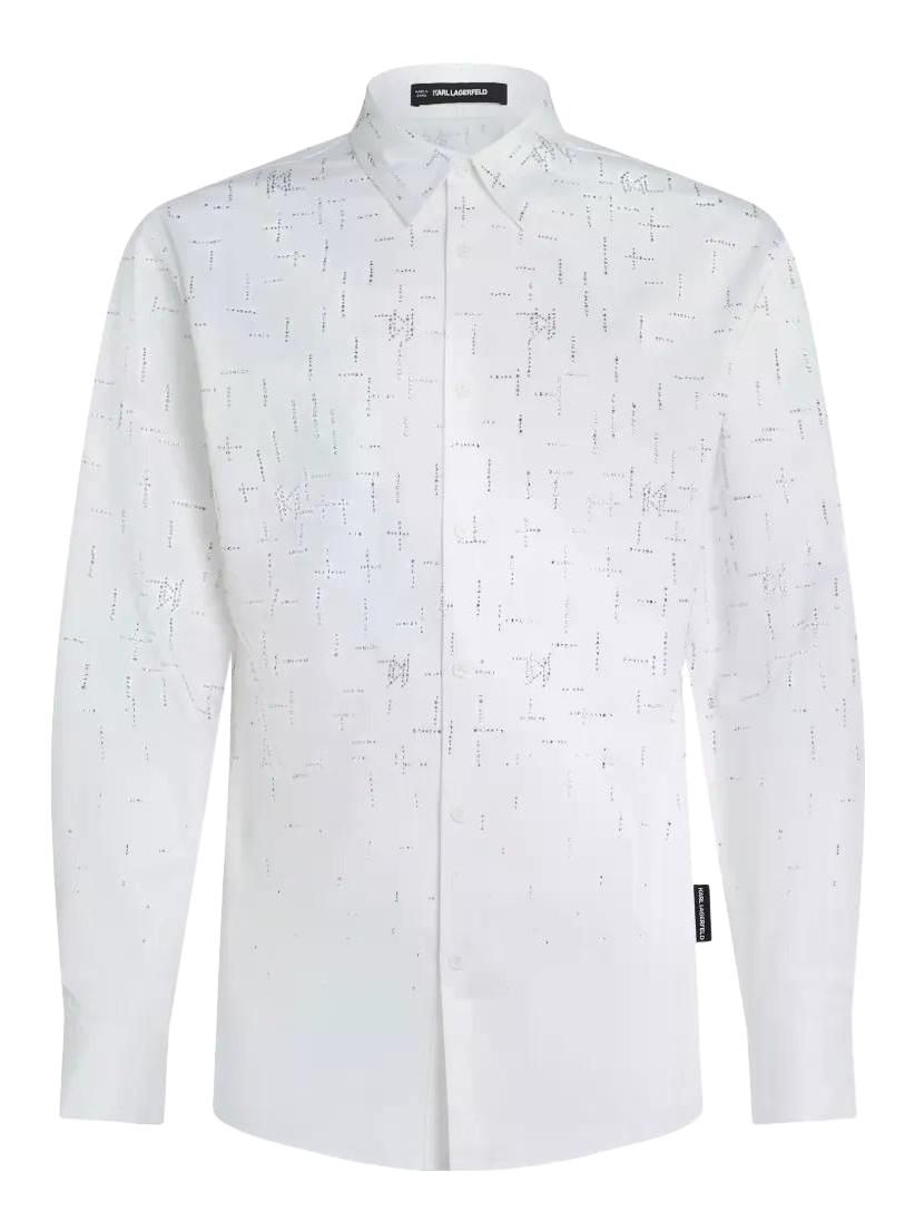 KARL LAGERFELD monogram rhinestone shirt