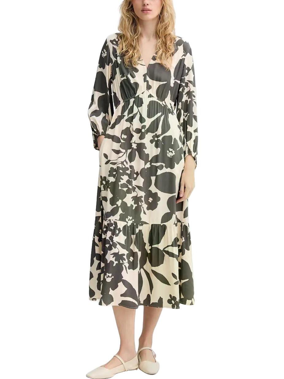 MARC O'POLO Marc O'Polo Floral Print V-Neck Midi Dress
