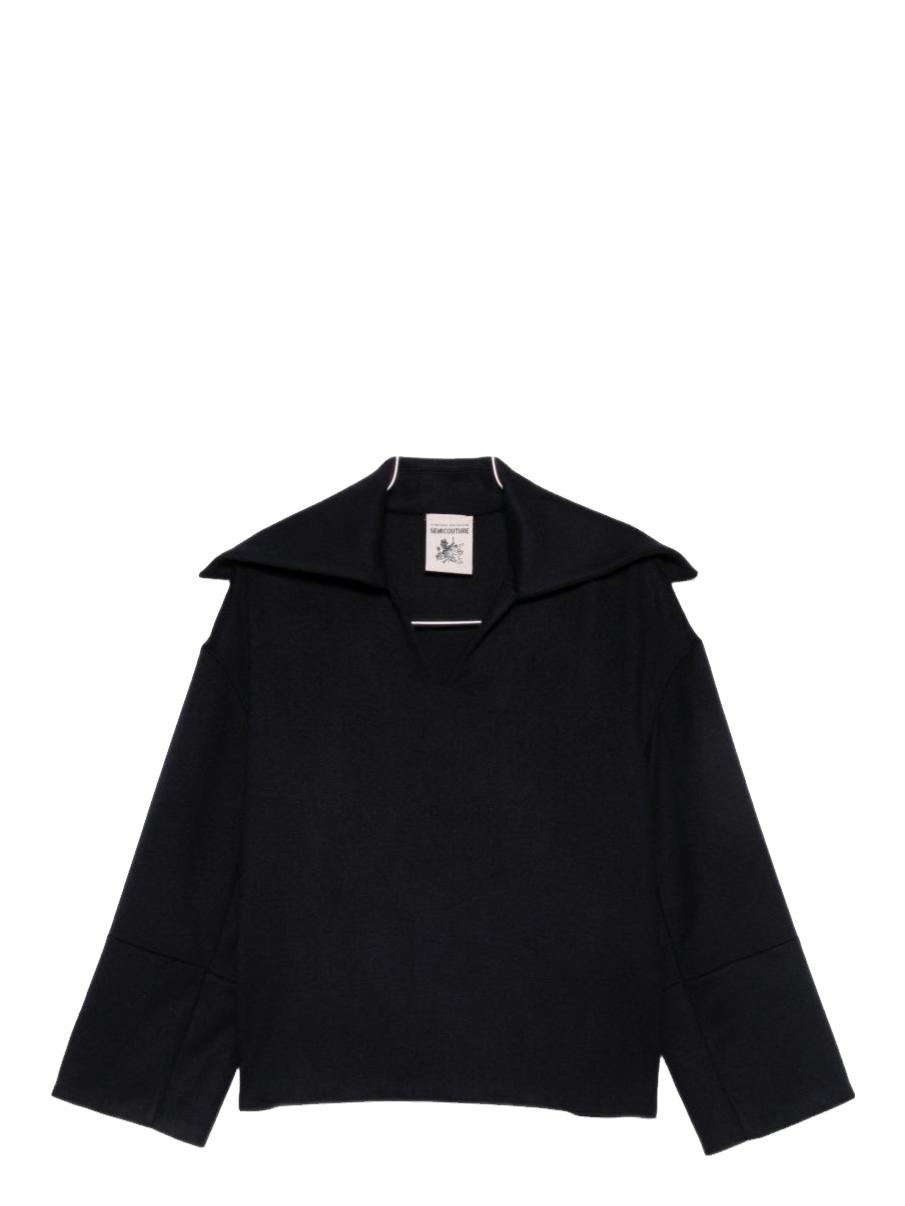 HERNO faux fur collar wool blend jacket