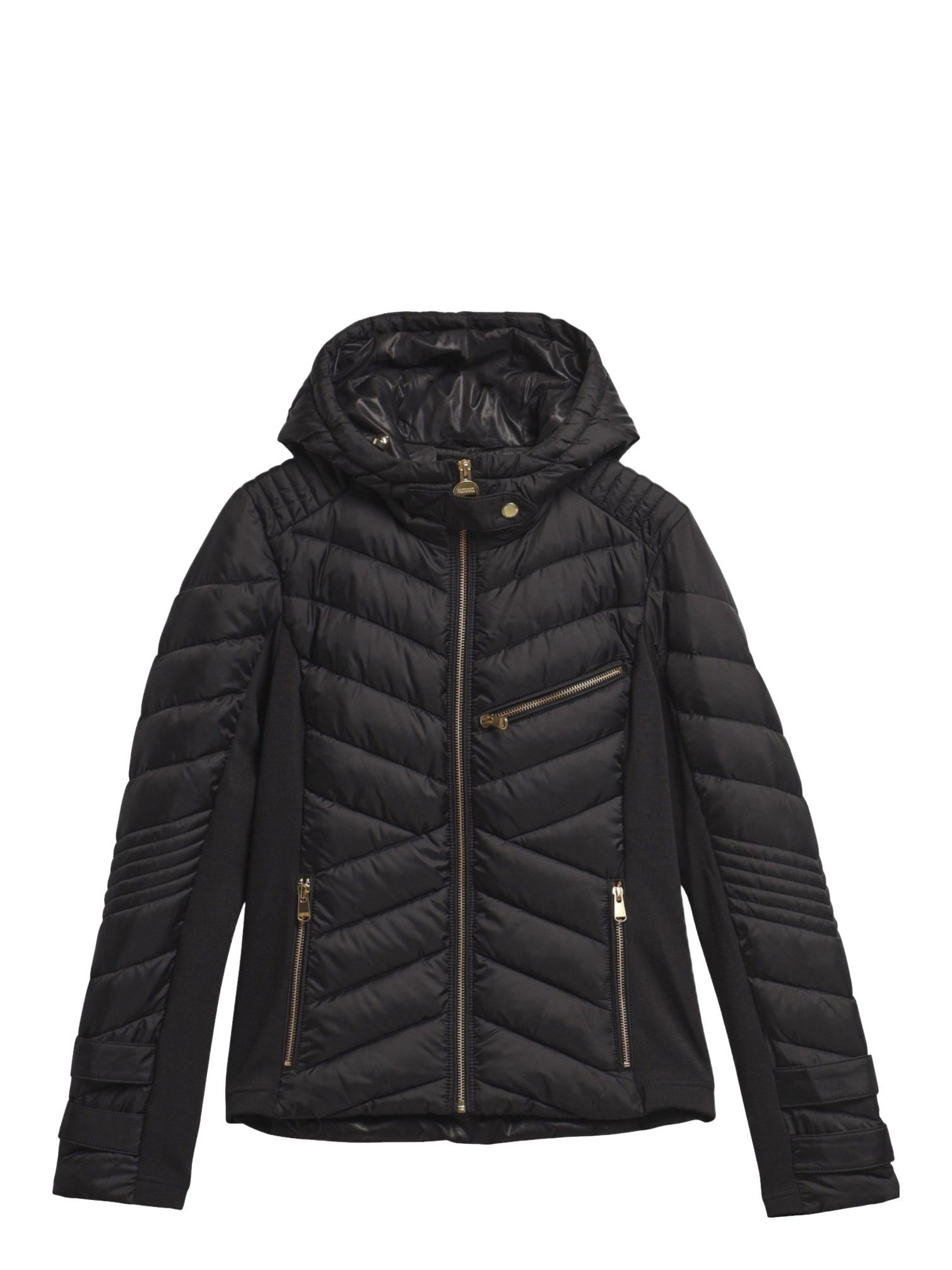 BARBOUR Barbour Quilted Hooded Jacket with Zip Closure