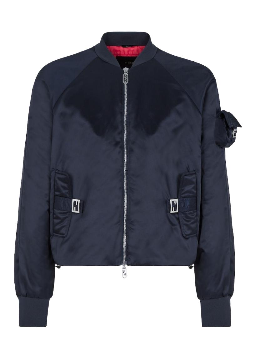 FENDI Fendi Blue Nylon Bomber Jacket