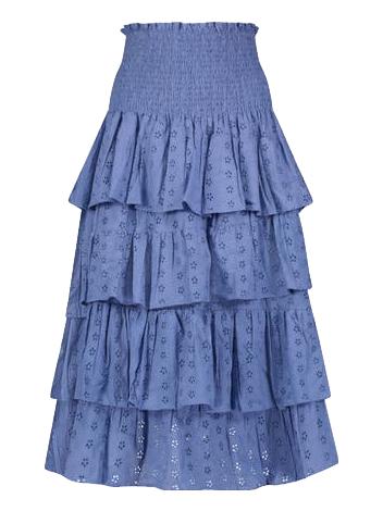 CHANGE OF SCENERY Change Of Scenery ILYSSA Eyelet Square Neck Smocked Crop Top
