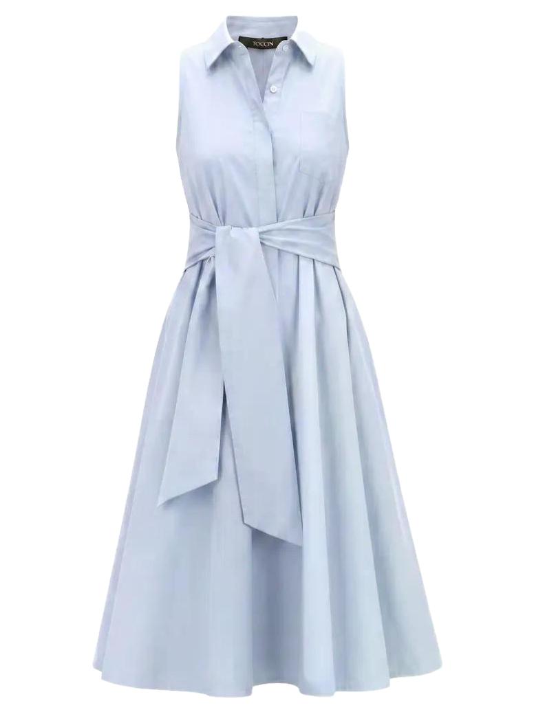 TOCCIN Toccin Sleeveless Shirt Midi Dress