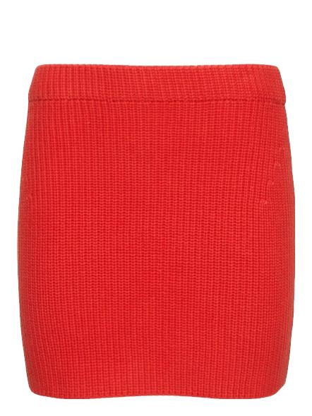 SIMONMILLER Simon Miller Ribby Wide Gauge Cotton Knit Mini Skirt
