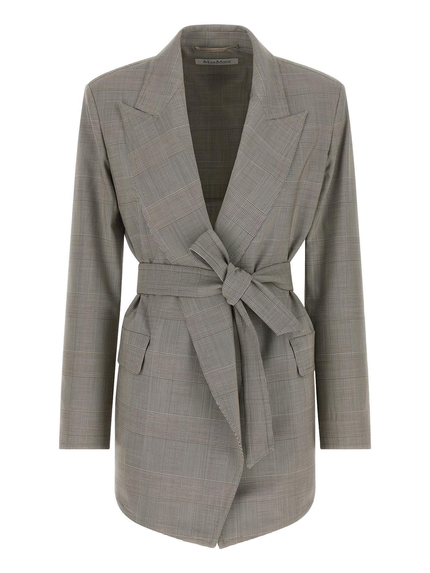 SAMSOE SAMSOE Salot Pinstripe Belted Blazer
