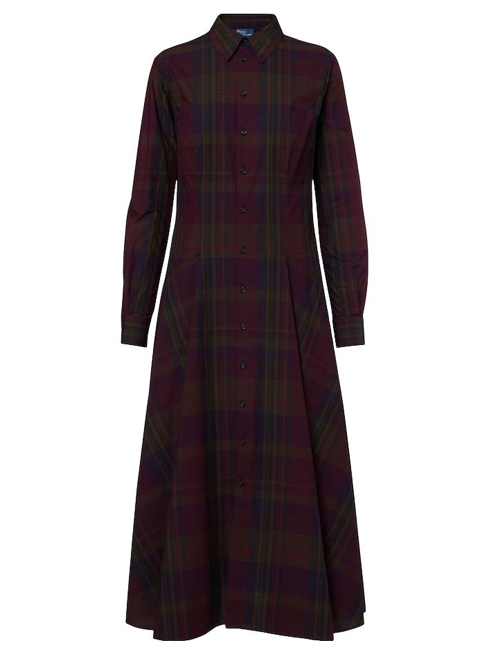 POLO RALPH LAUREN Polo Ralph Lauren Plaid Cotton-Blend Shirt Dress