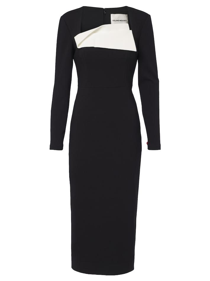 ROLAND MOURET Roland Mouret Paneled Crêpe Cocktail Dress