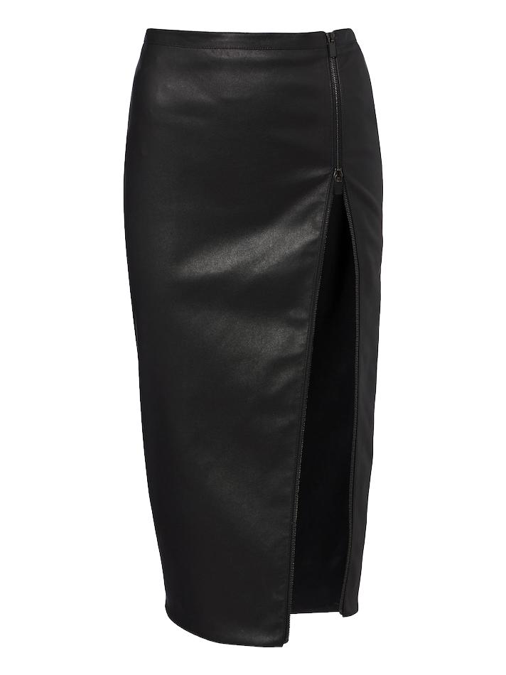 GUCCI Gucci Leather Midi Skirt