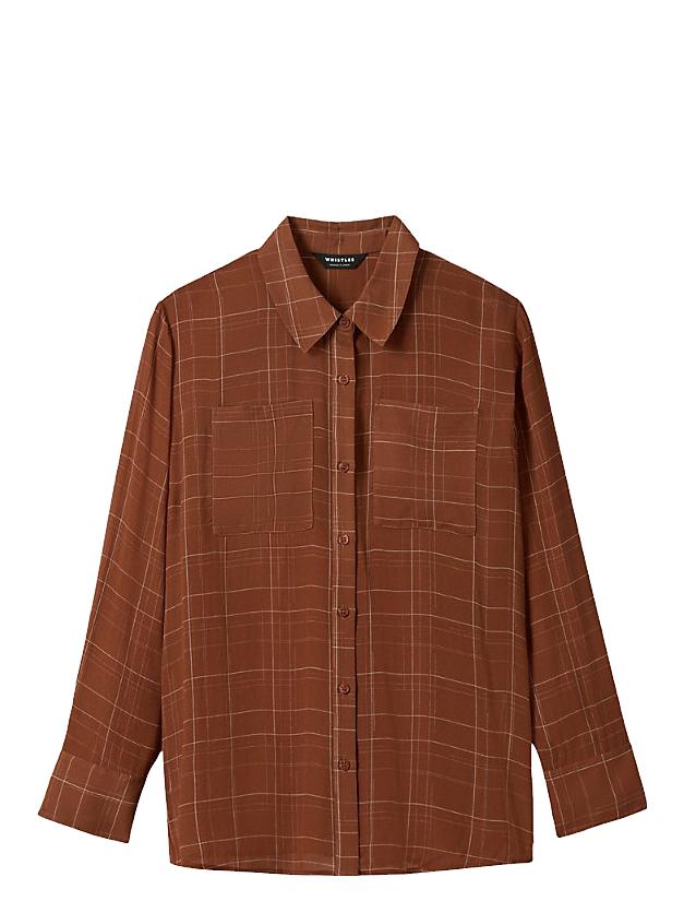 WHISTLES Whistles Checked Long-Sleeved Woven Shirt