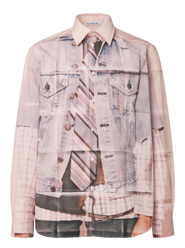 ACNE STUDIOS trompe-l'œil cotton poplin shirt