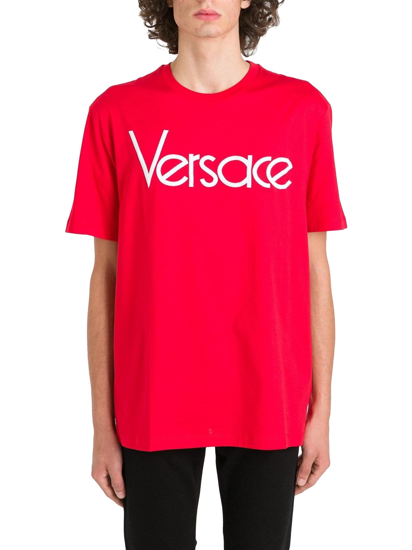 VERSACE Versace Men Embroidered Logo Tee